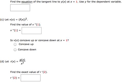 solved use the values in the table below to answer each of