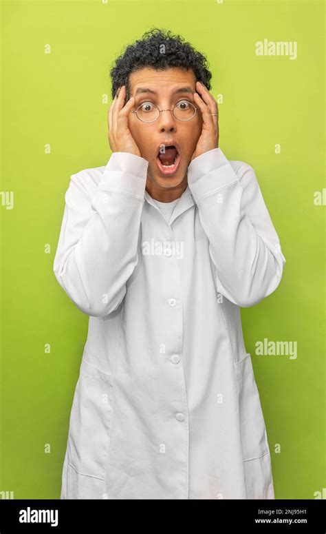 Portrait Of A Brazilian Genius Scientist Happy With His Science