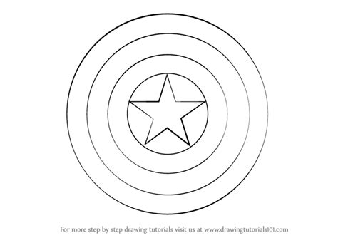 How To Draw Captain America Shield Captain America Step By Step