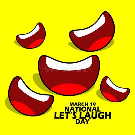 19 March Let S Laugh Day Text Effect On Background Stock Illustration