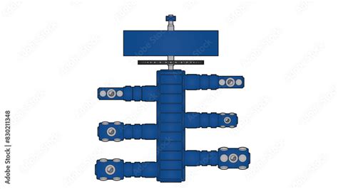 Reciprocating Compressor Drawing Showing A Six 6 Throw Api 618 Frame