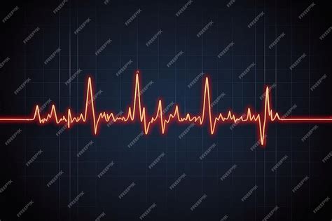 Electrocardiogram Heartbeat Signal And Rhythm Graphic Premium Ai Generated Image