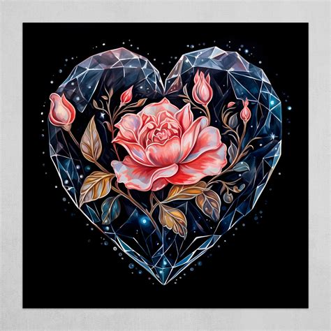 How To Draw A Heart With A Rose Inside Step By Step