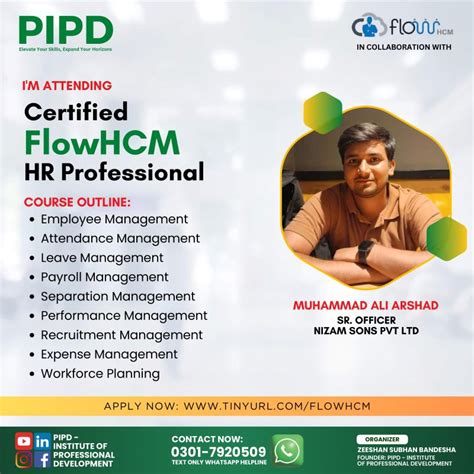 Muhammad Ali Arshad On Linkedin Pipd Learning Growth Hr Flowhcm Hrmsolutions