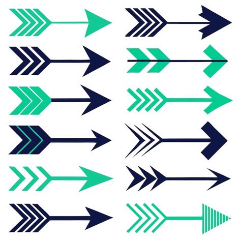 A Collection Of Arrows With Arrows Pointing To Different Directions