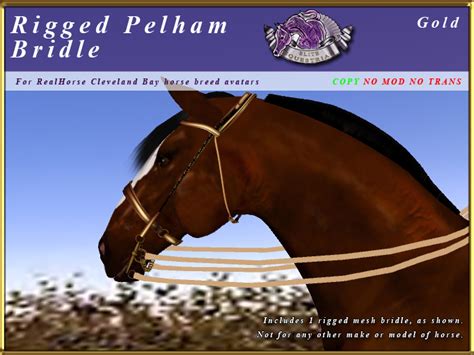Second Life Marketplace E Rigged Pelham Bridle Boxed Rhcb Gold