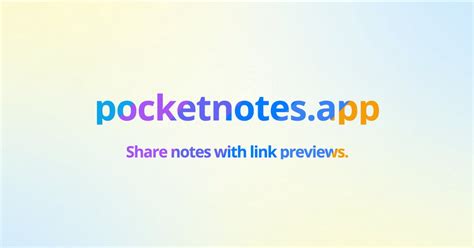share notes with link previews using pocketnotes app r sideproject