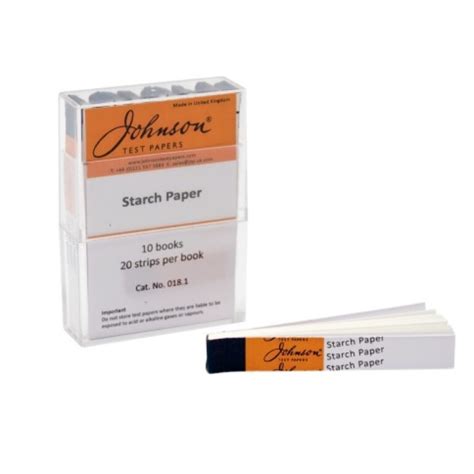 Starch Indicator Paper Mrs Scientific