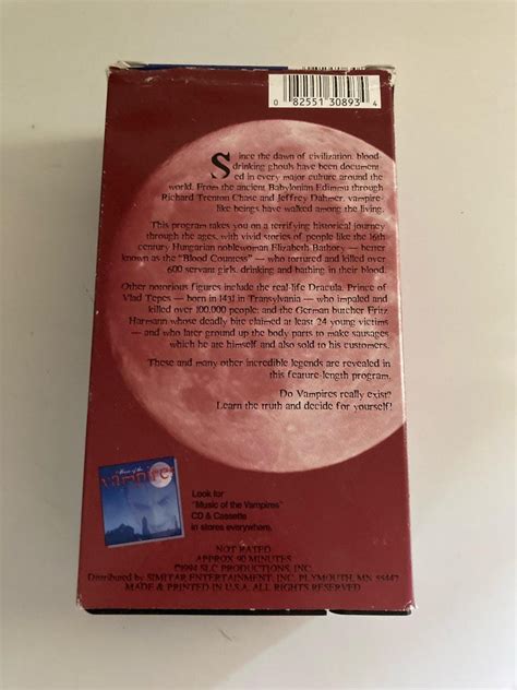 Vampires Vhs 1994 The Truth Behind The Ancient Nightmare Two Tape Etsy