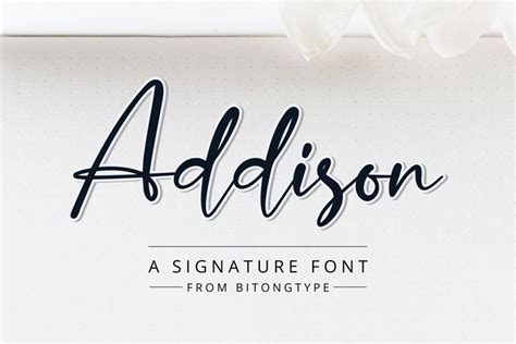 Addison A Cursive Handwritten Font