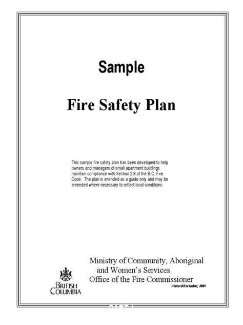 Fire Safety Plan Pdf Fire Safety Fire Sprinkler System