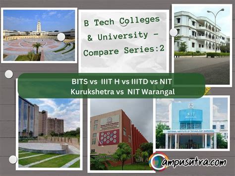 Bits Vs Iiit Hyd Vs Iiitd Vs Nit Kurukshetra Vs Nit Warangal