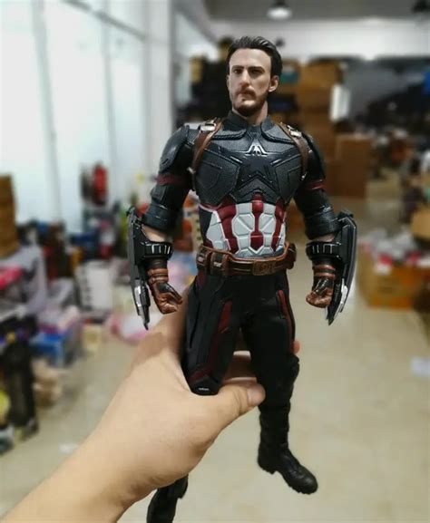 28 см Сумасшедшие игрушки Marvel мстители капитан американская статуя ...