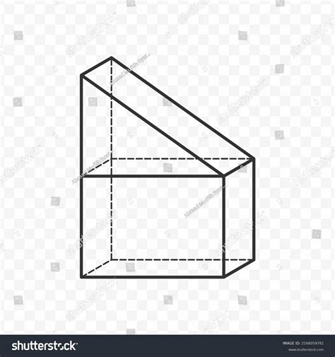 Vector Illustration Cuboid Triangular Prism 3d Stock Vector Royalty