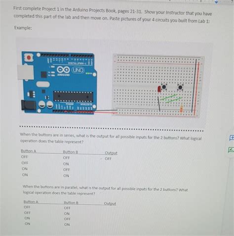 Solved First Complete Project In The Arduino Projects Chegg