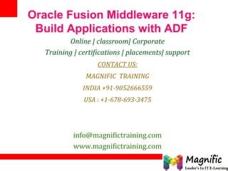 Oracle Fusion Middleware G Build Applications With Adf PPT