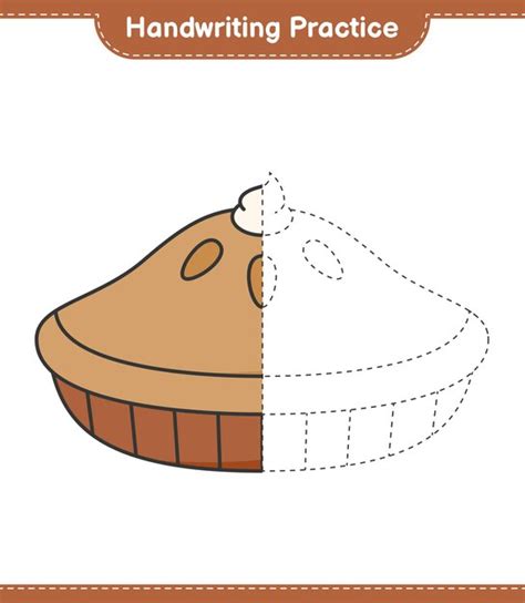 필기 연습 파이 교육용 어린이 게임 인쇄용 워크 시트의 선 추적 프리미엄 벡터