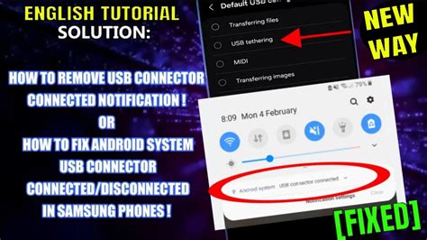 How To Fix Android System Usb Connector Connected Disconnected In Samsung Android Youtube