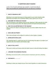 QUIZ ON SHADING QUESTIONS ABOUT SHADING CHECK THE ATTACHED WEBPAGE