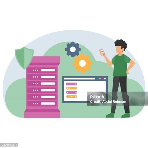 웹 호스팅 벡터 일러스트레이션 쉽게 수정하거나 편집할 수 있습니다 3차원 형태에 대한 스톡 벡터 아트 및 기타 이미지 3차원 형태 건축물 구매 Istock