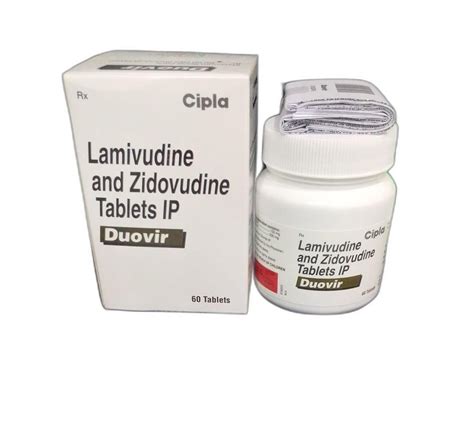 Lamivudine Zidovudine Duovir 30 Tab For Hiv Aide Medicine Packaging