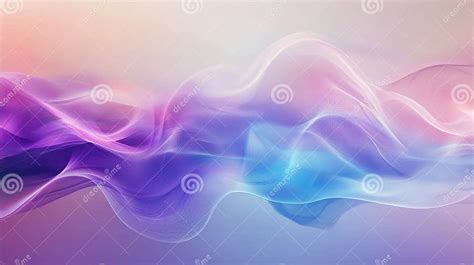 Abstract Flowing Waves Of Pastel Colors In Soft Gradients Creating A