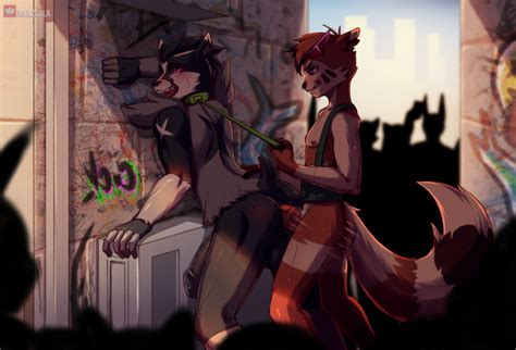 Rule 34 Against Wall Akazulla All Fours Alley Anal Anthro Anthrofied Ass Balls Blush Bodily