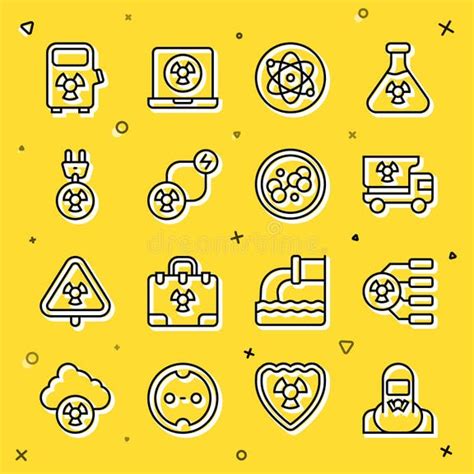 Set Line Nuclear Reactor Worker Radioactive Truck With Radiation