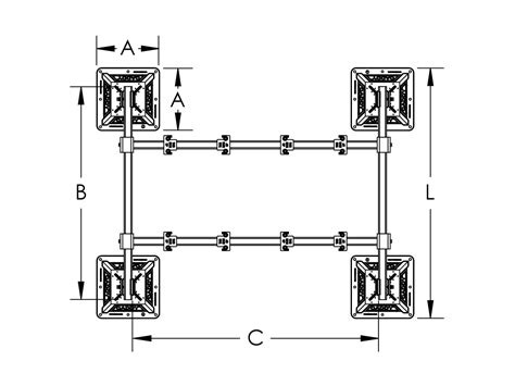 Caddy Pyramid Support Kit 4 Bases From Reece