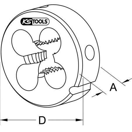 Filière Extensible Hss à Pas Fin Mf14 Ks Tools 3321015