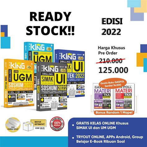 Jual Beli 1 Gratis 1 Simak Ui Um Ugm Soshum Saintek 2022 The King Drilling Best Seller Gratis