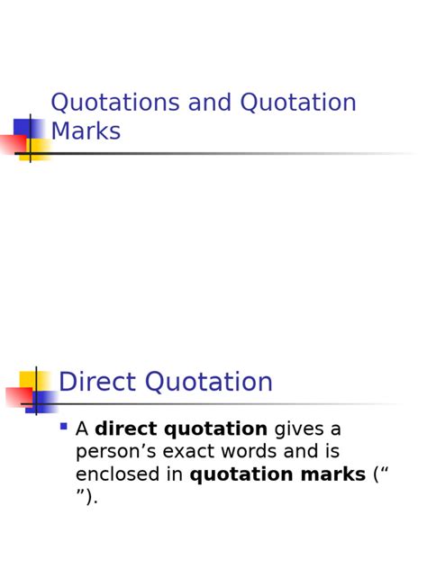 Direct Quotations And Punctuation Guide Pdf