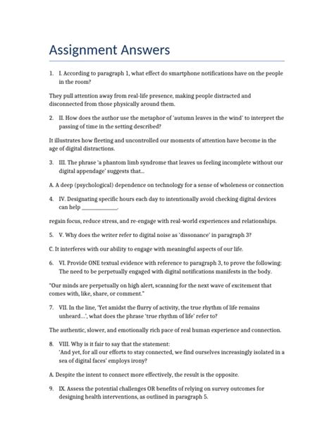Sam Assignment Answers Pdf