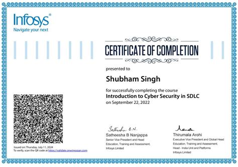 Shubham Singh On Linkedin Infosys Cybersecurity Sdlc Internal