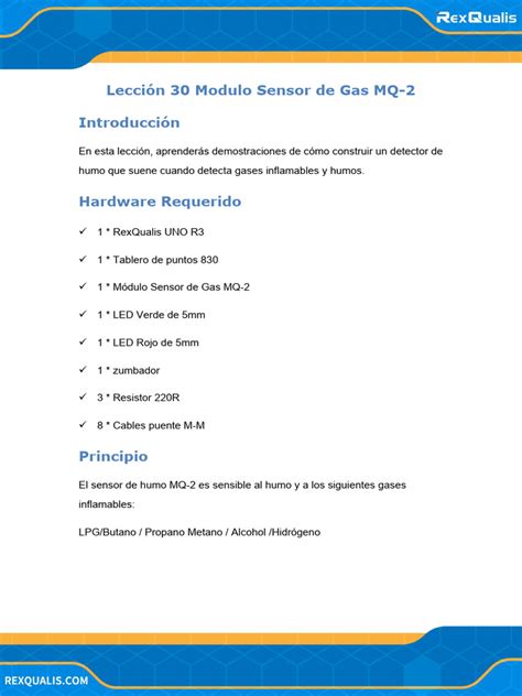 Lección 30 Modulo Sensor De Gas Mq 2 Descargar Gratis Pdf Sensor Ingenieria Eléctrica