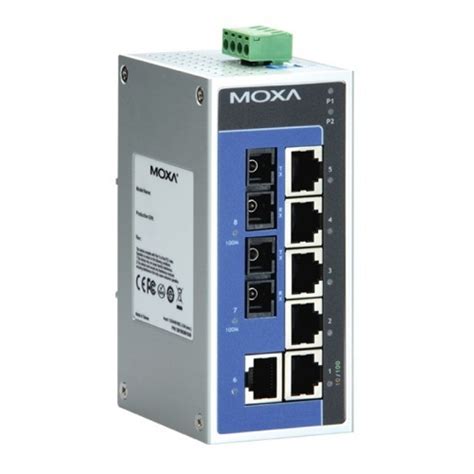 Moxa Eds 208a Mm Sc T Unmanaged Ethernet Switches Easy World Automation