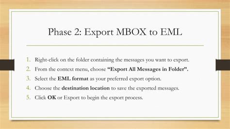 Convert MBOX Files To EML Format In Few Simple Steps PPT