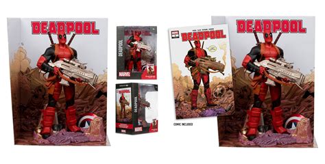 Mcfarlane Toys Deadpool 1 1 6 Scale Deadpool 27 Cm Posed Figure With Scene And Comic