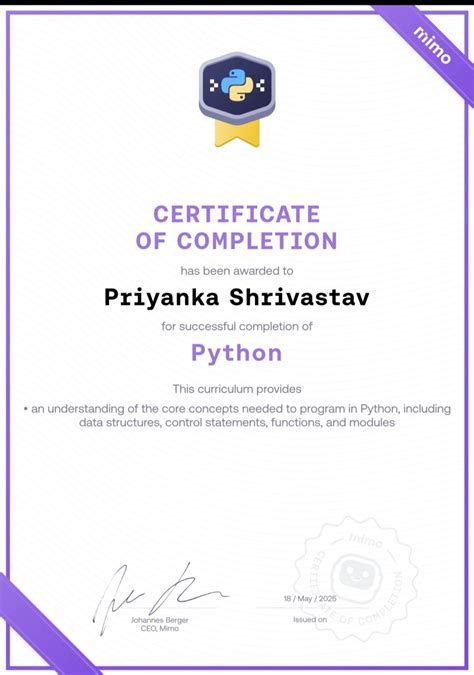 Python Codingjourney Mimoapp Keeplearning Beginnercoder Priyanka Shrivastav