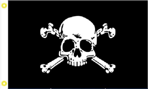 3x5 Skull And Bones Pirate Head Skull Flag Banner 100d W Grommets