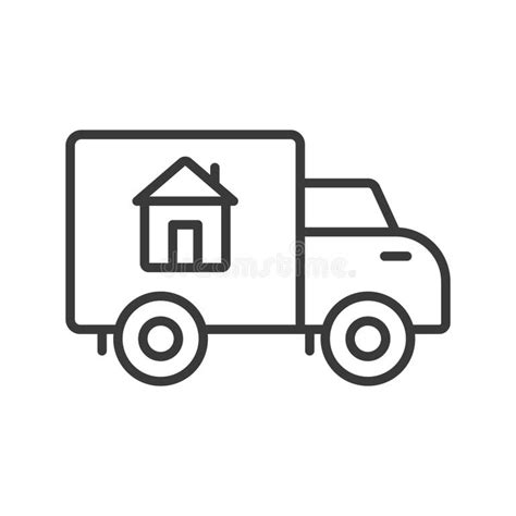 Moving To New House Icon In Line Design Moving House Relocation New Home Transportation