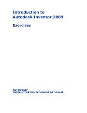 Exercises Autodesk Inventor Introduction Pdf Introduction To Autodesk Inventor