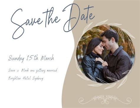 Save The Date Instagram Post Wedding Invitation Design