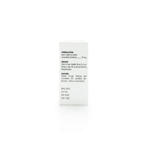 Andiospec Isosorbide Dinitrate 10mg Tablets