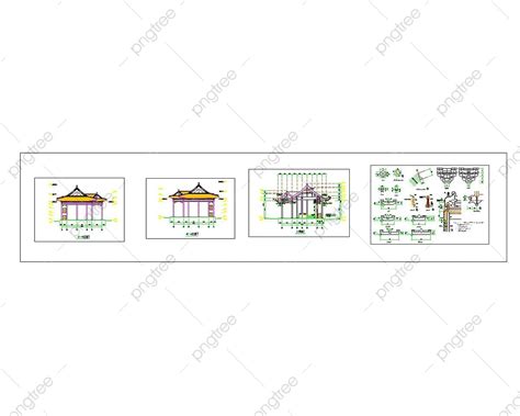 정자 Cad 도면 템플릿 Psd 다운로드 디자인 자료 다운로드