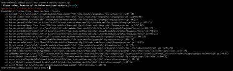 `amplify Update Api` Fails Without A Solid Error Code When Graphql