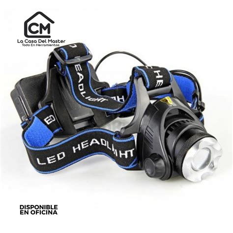 Linterna Frontal Led Cabeza Recargable 1600 Lúmenes La Casa Del Master