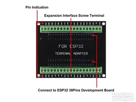 Esp32 Osnovna Baseboard Ploča 38 Pin Kupujemprodajem