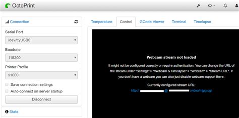 octopi timelapse stream url doesn t work webcams octoprint