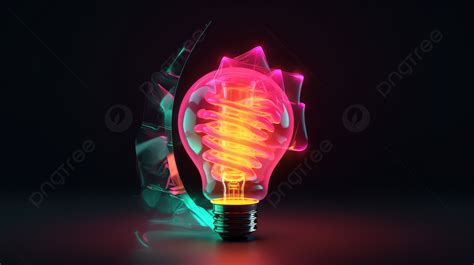 최첨단 브레인스토밍 창의적 아이디어 생성 및 스마트 사고를 상징하는 시작 전구의 화려한 조명 3d 예술적 표현 혁신 똑똑한